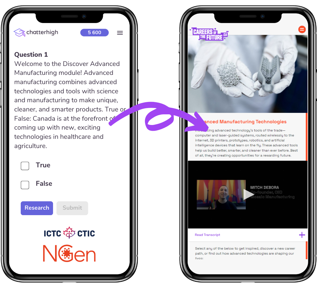 Gamified Advanced Manufacturing Careers Course | ChatterHigh